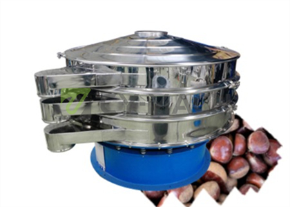Vibrating screen removes chestnut impurities